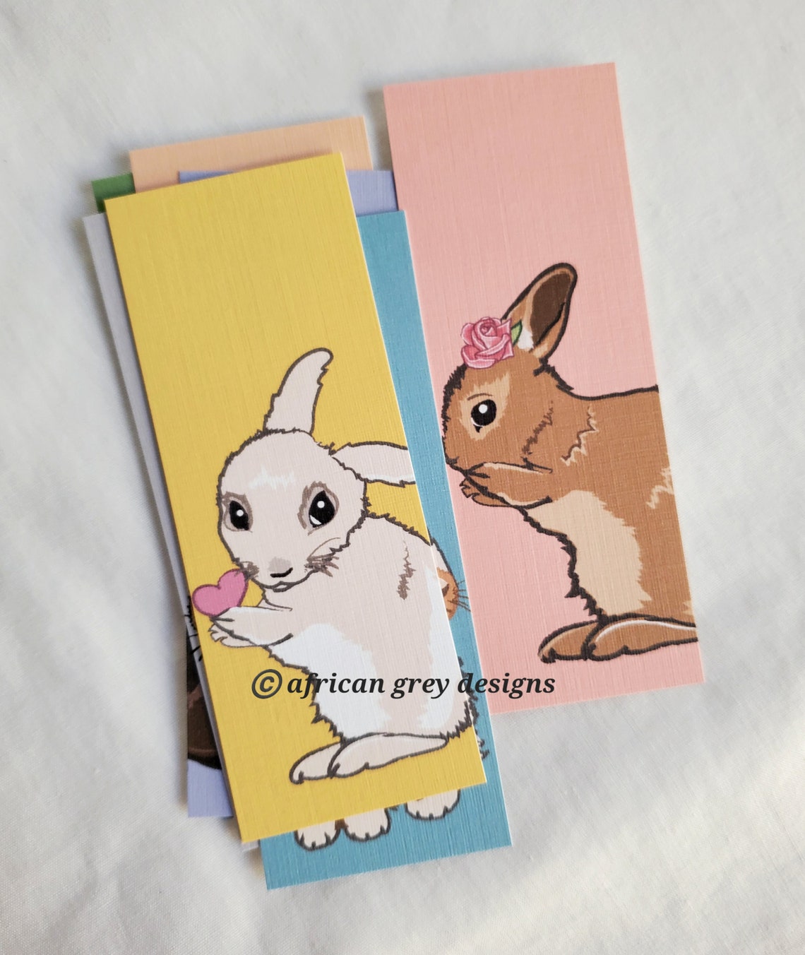 Mini Rabbit Bookmarks - Eco-friendly Set of 8 - Etsy