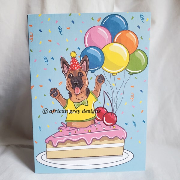 German Shepherd Birthday Cake - Etsy