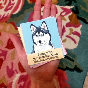 Husky Valentines - Mini Eco-friendly Set of 6 - Printed on Recycled ...