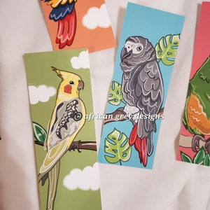 Colorful Bird Bookmarks - Eco-friendly Set of 5 on Linen Paper - Etsy