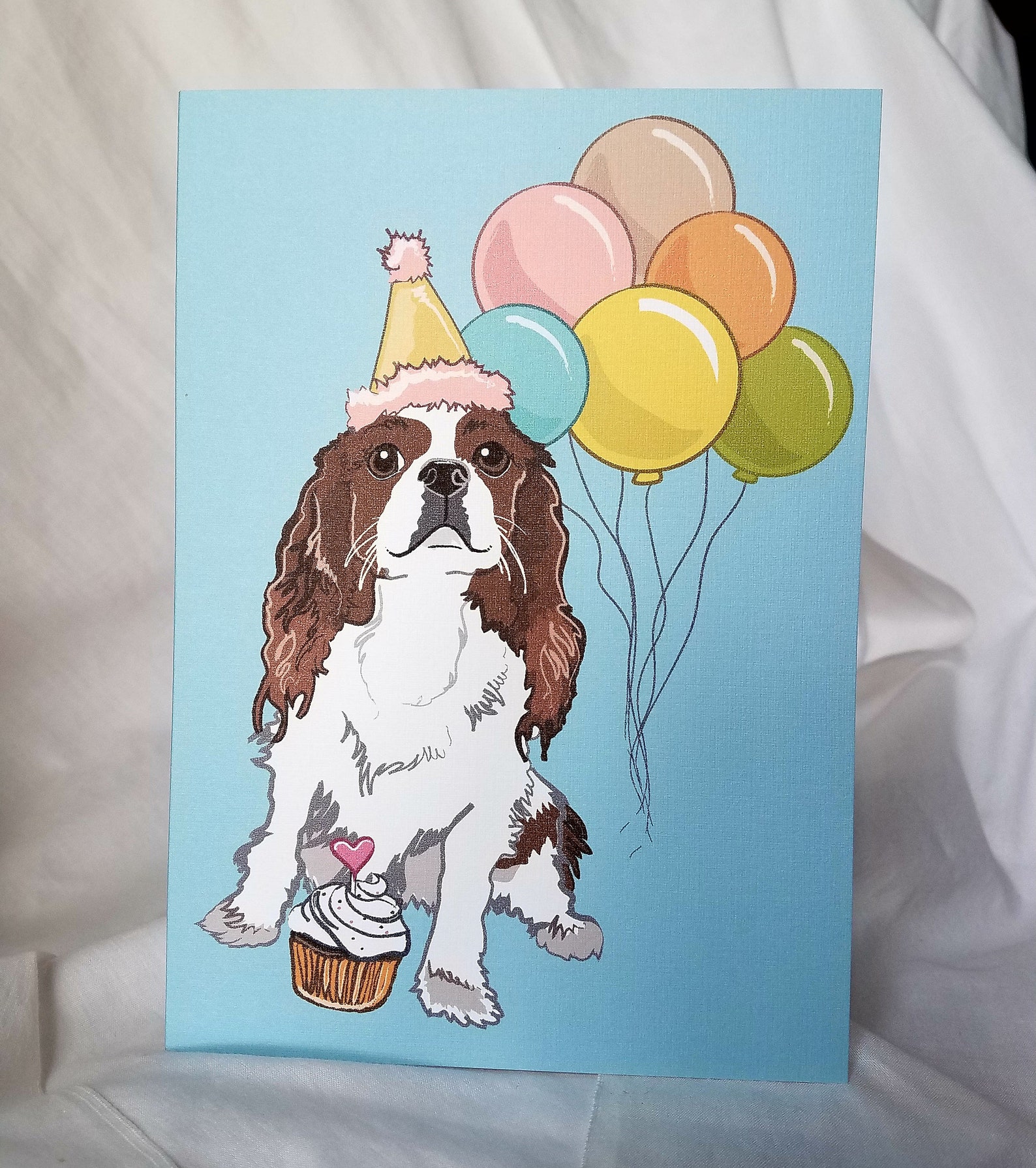 Princess Cavalier King Charles Spaniel Greeting Card - Etsy