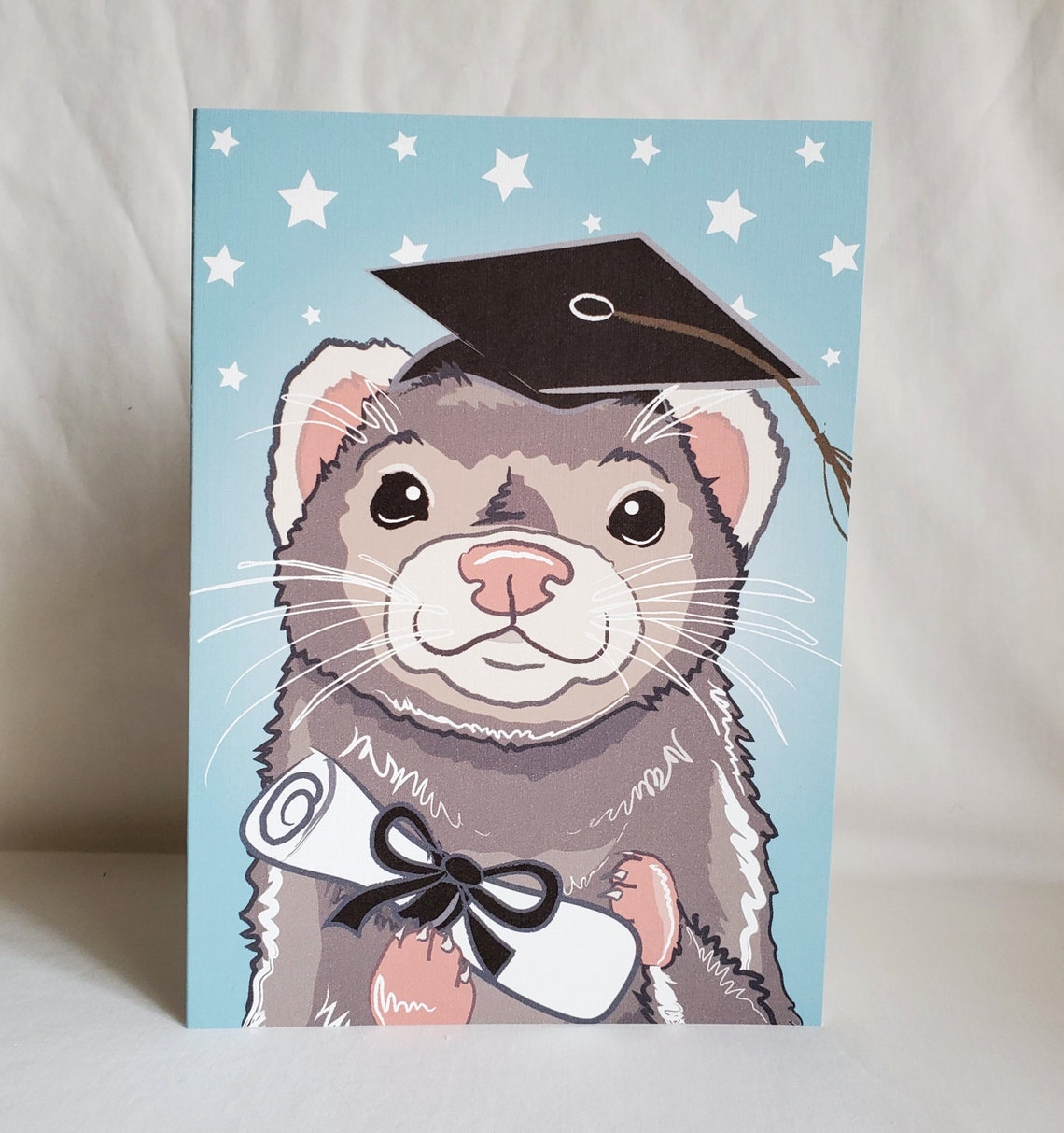 Ferret Graduation Greeting Card | Etsy