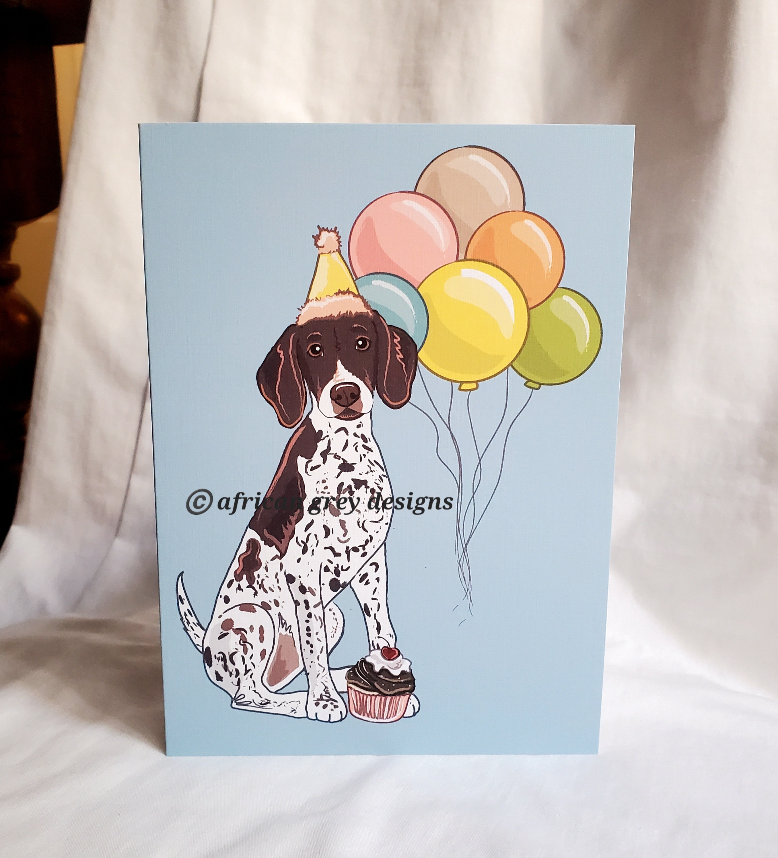 German Shorthaired Pointer 'n Balloons Greeting Card - Etsy