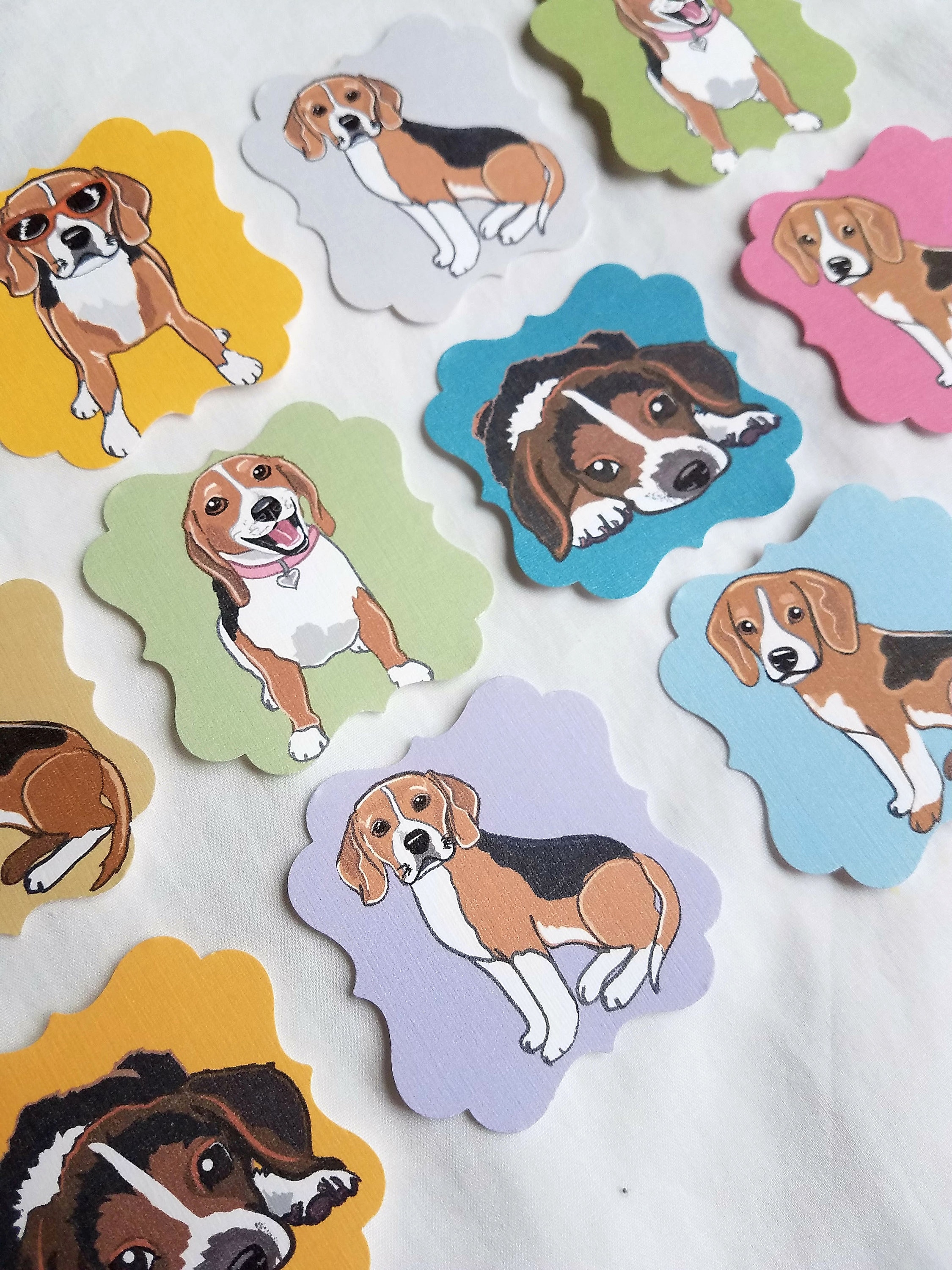 Beagle Die Cut Collection Eco-friendly Set of 12 - Etsy