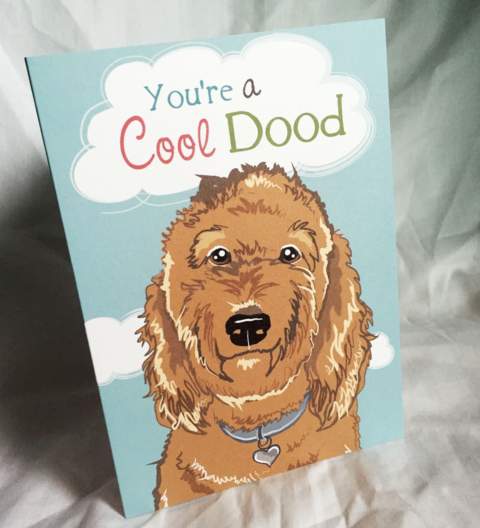 Cool Black Labradoodle Greeting Card | Etsy