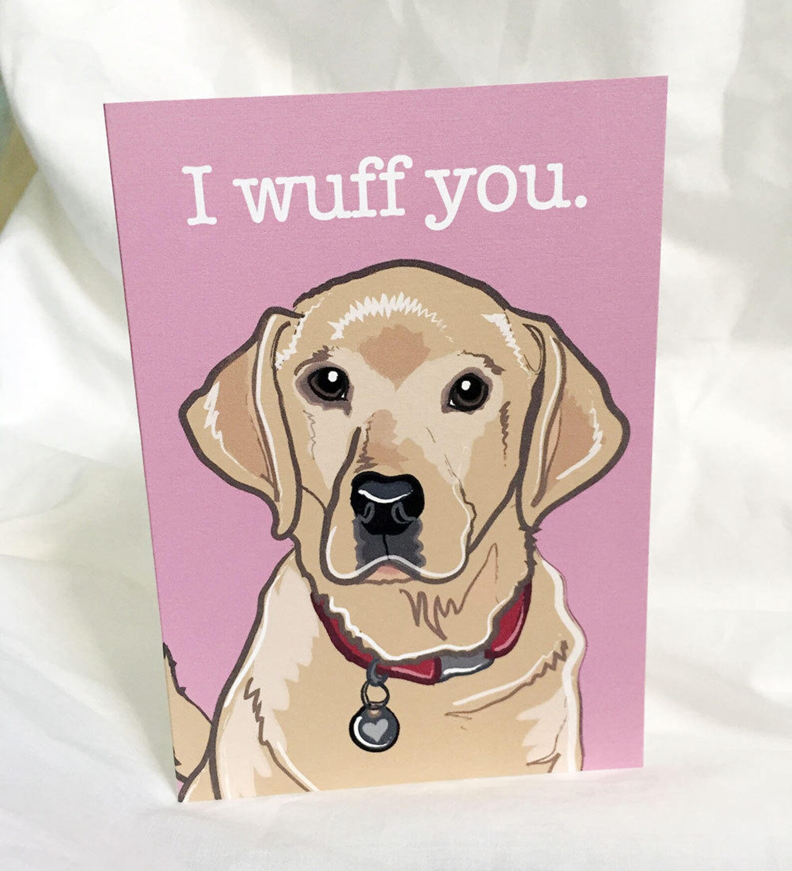 Wuff You Black Lab Greeting Card | Etsy