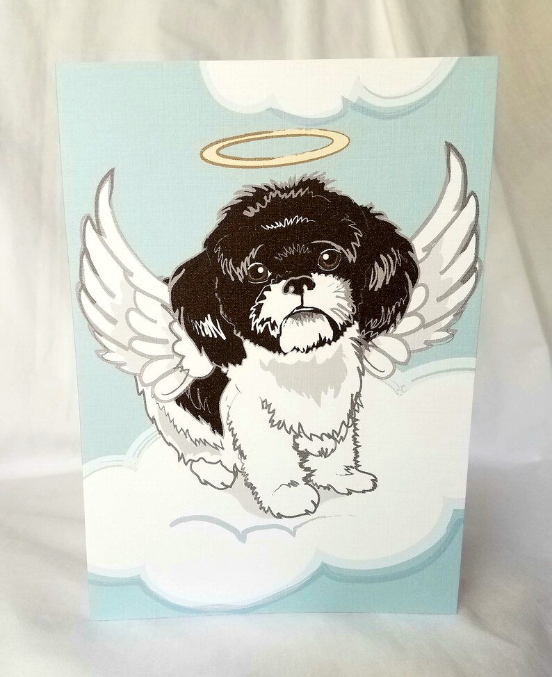 Angel Shih Tzu Greeting Card | Etsy