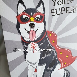Super Husky Greeting Card - Etsy