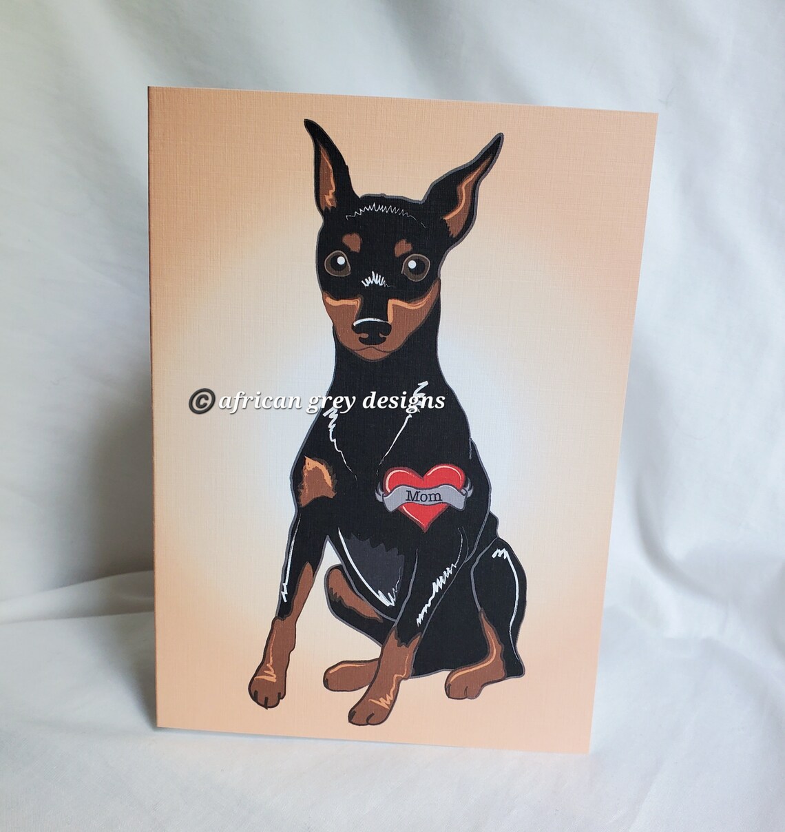 Custom Min Pin Tattoo Greeting Card - Etsy