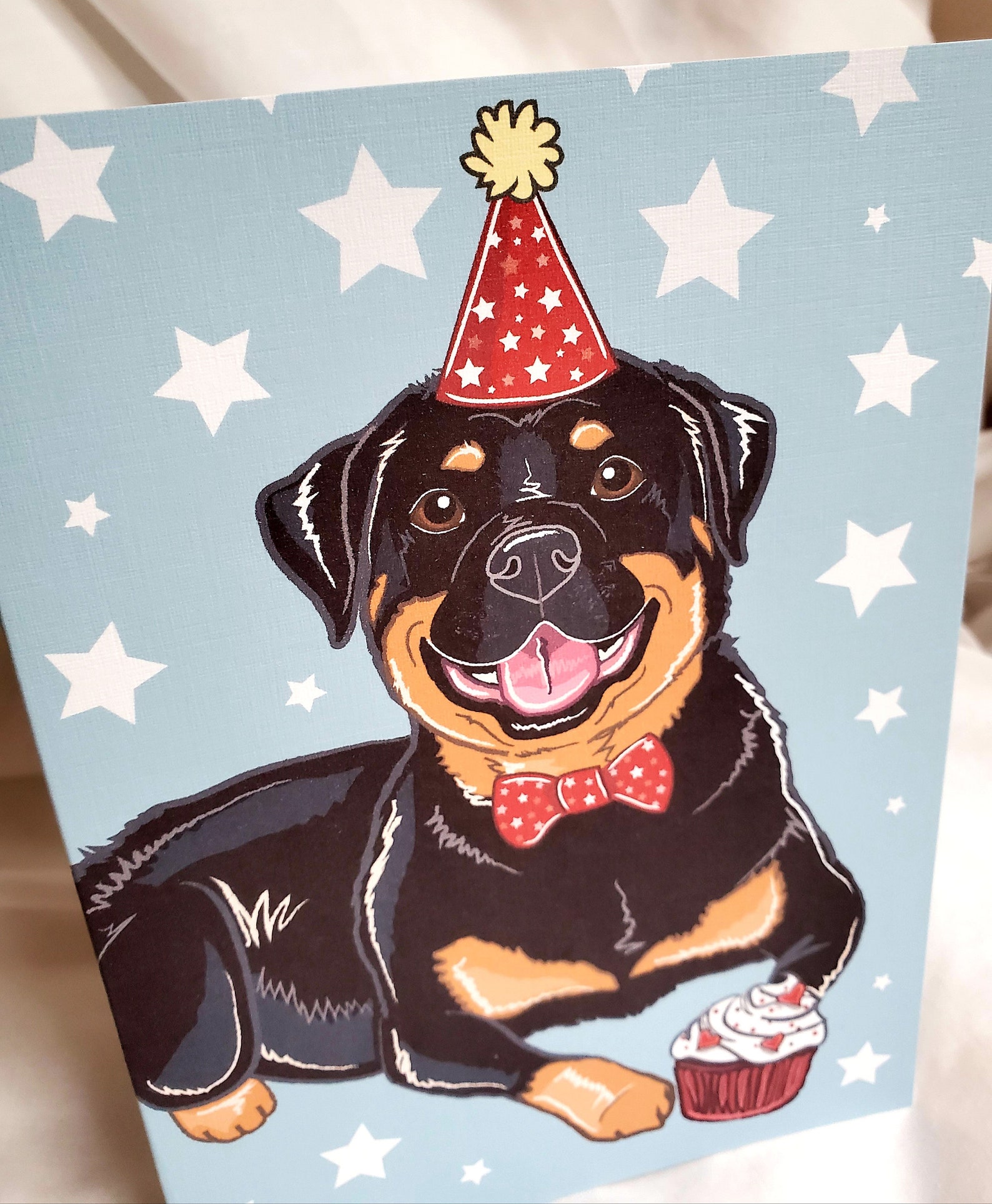 Rottweiler Birthday Greeting Card | Etsy