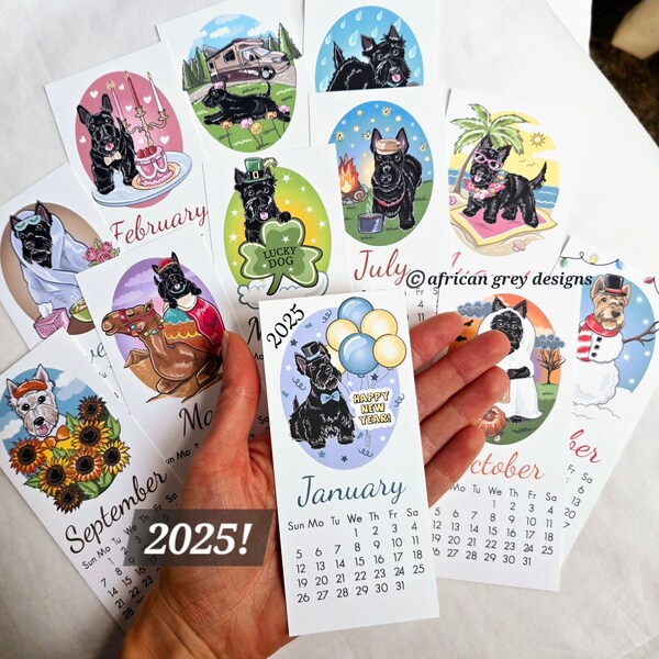Scottie Calendar - Etsy