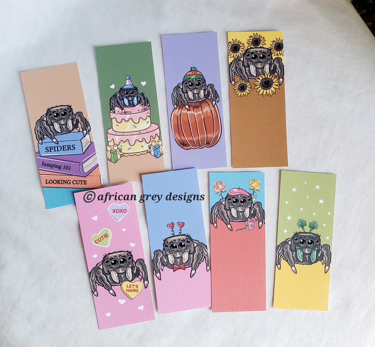Mini Jumping Spider Bookmarks - Eco-friendly Set of 8 - Etsy