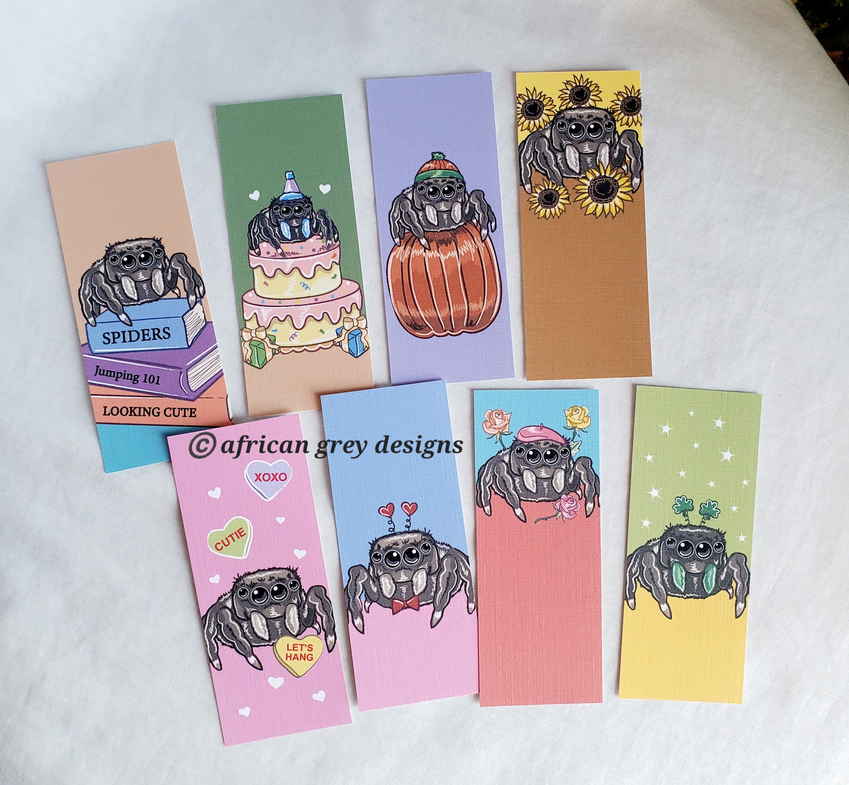 Mini Jumping Spider Bookmarks - Eco-friendly Set of 8 - Etsy