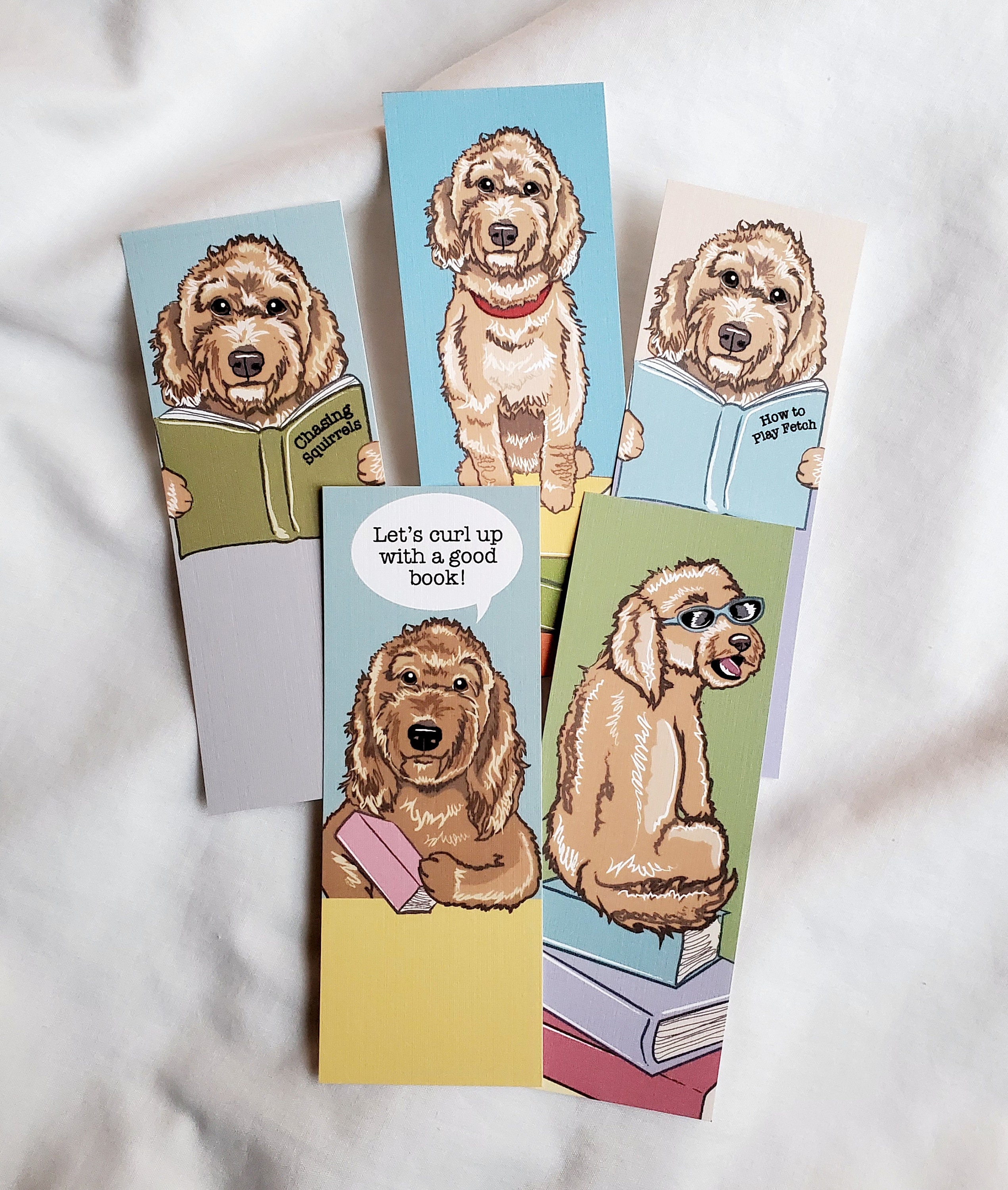 Labradoodle Bookmarks Eco-friendly Set of 5 Goldendoodles | Etsy
