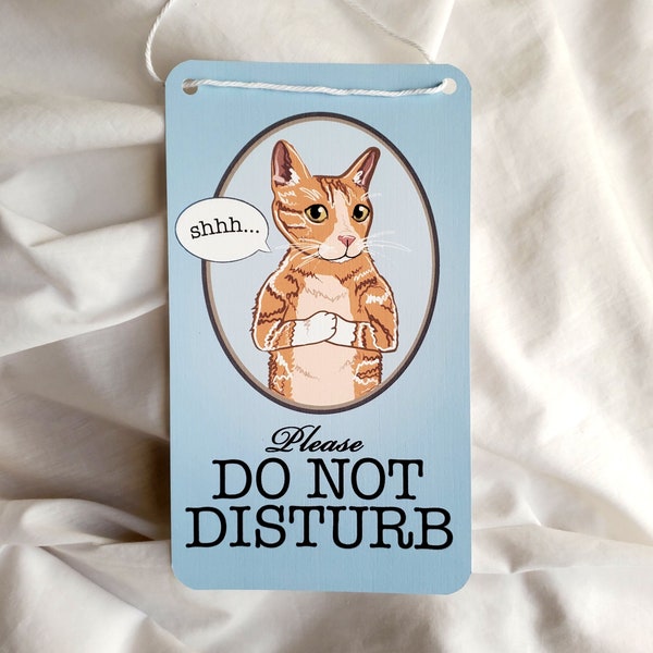 Do Not Disturb Cat Sign - Etsy