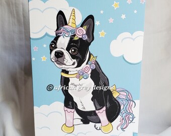 Boston Terrier Greeting Birthday Card - Etsy