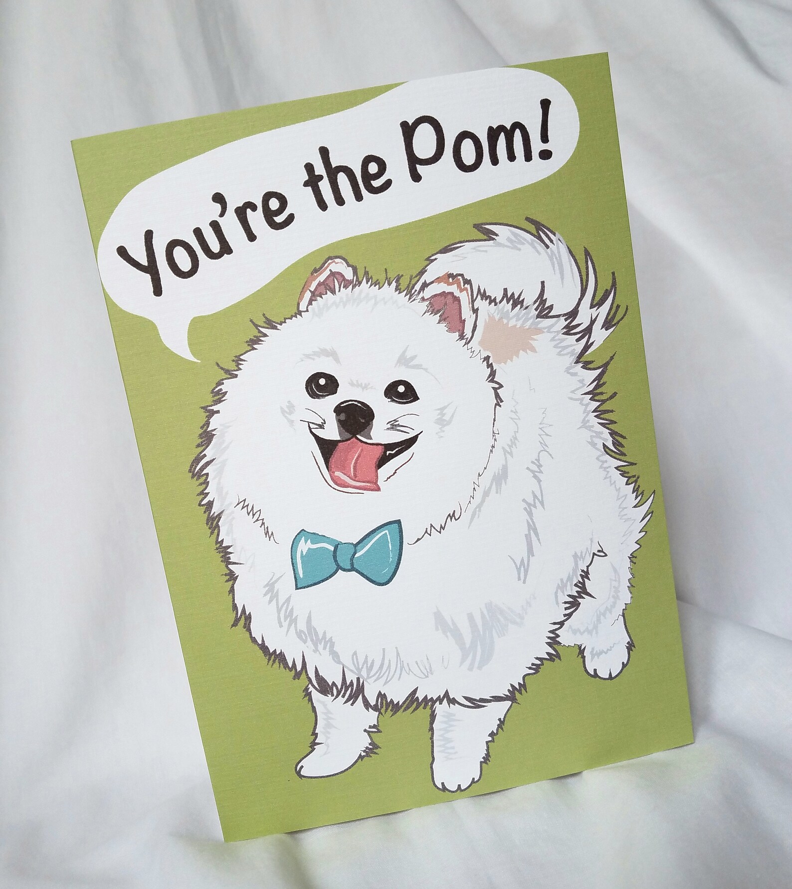 You're the Pom Greeting Card - WHITE Pomeranian - Etsy