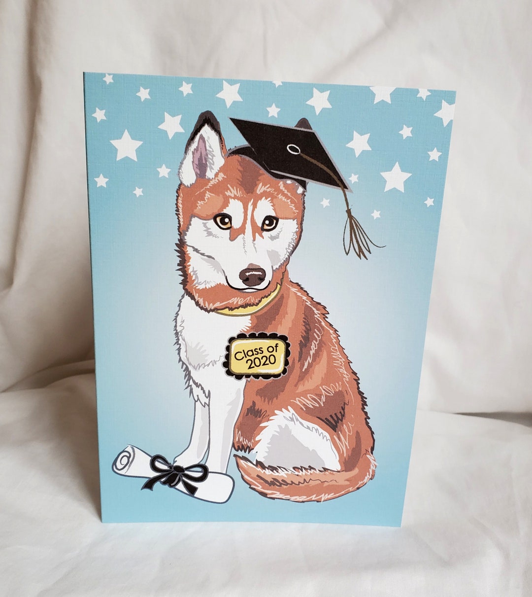 Red Husky Graduation Greeting Card - Etsy