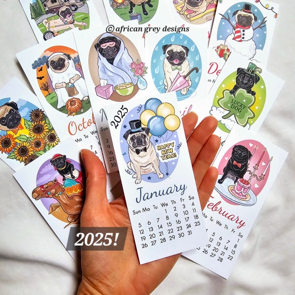 Pug Calendar - Etsy