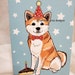Birthday Akita Greeting Card - Etsy