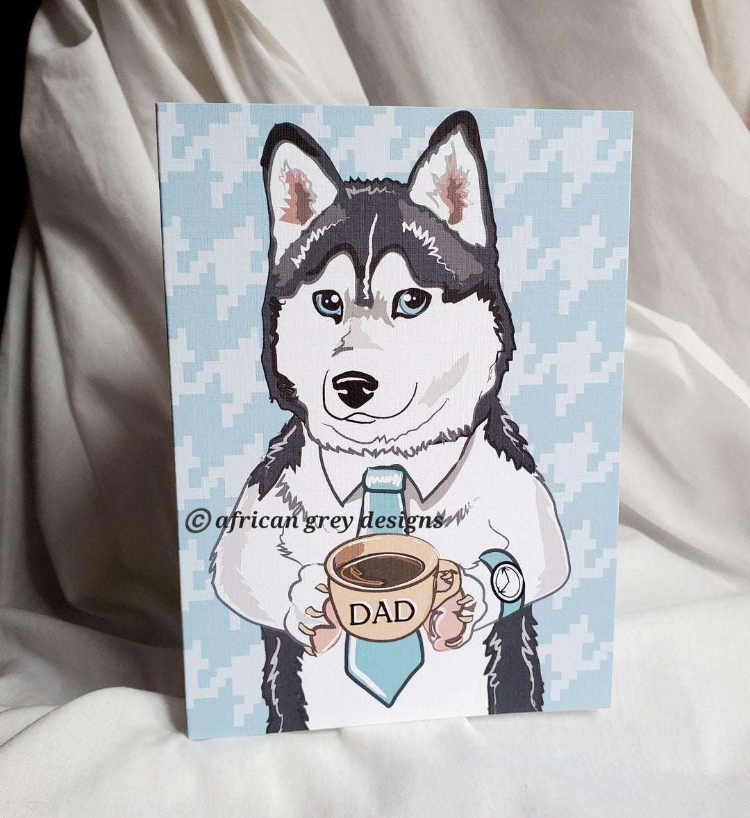 Siberian Husky Dad Greeting Card - Etsy