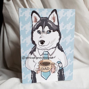 Siberian Husky Dad Greeting Card - Etsy