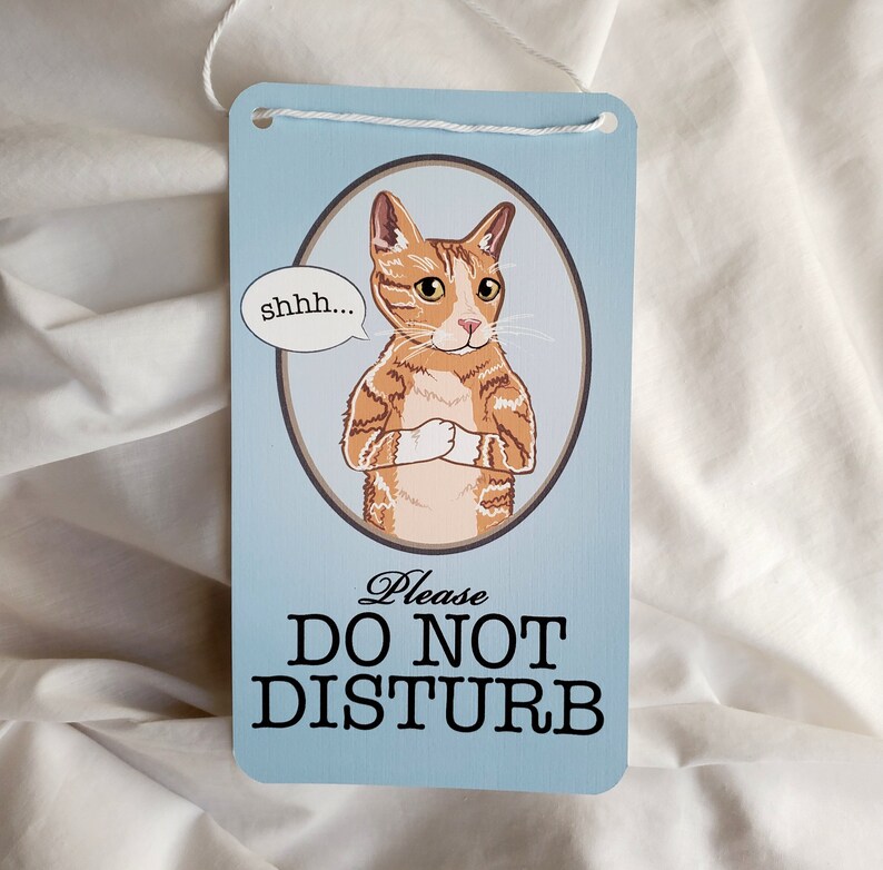 Orange Tabby Cat Do Not Disturb Sign | Etsy