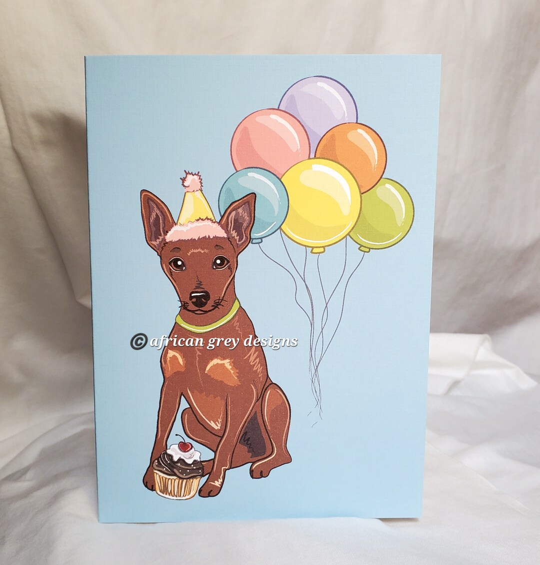 Red Min Pin 'n Balloons Greeting Card - Etsy