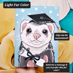 Ferret Graduation Greeting Card - Etsy