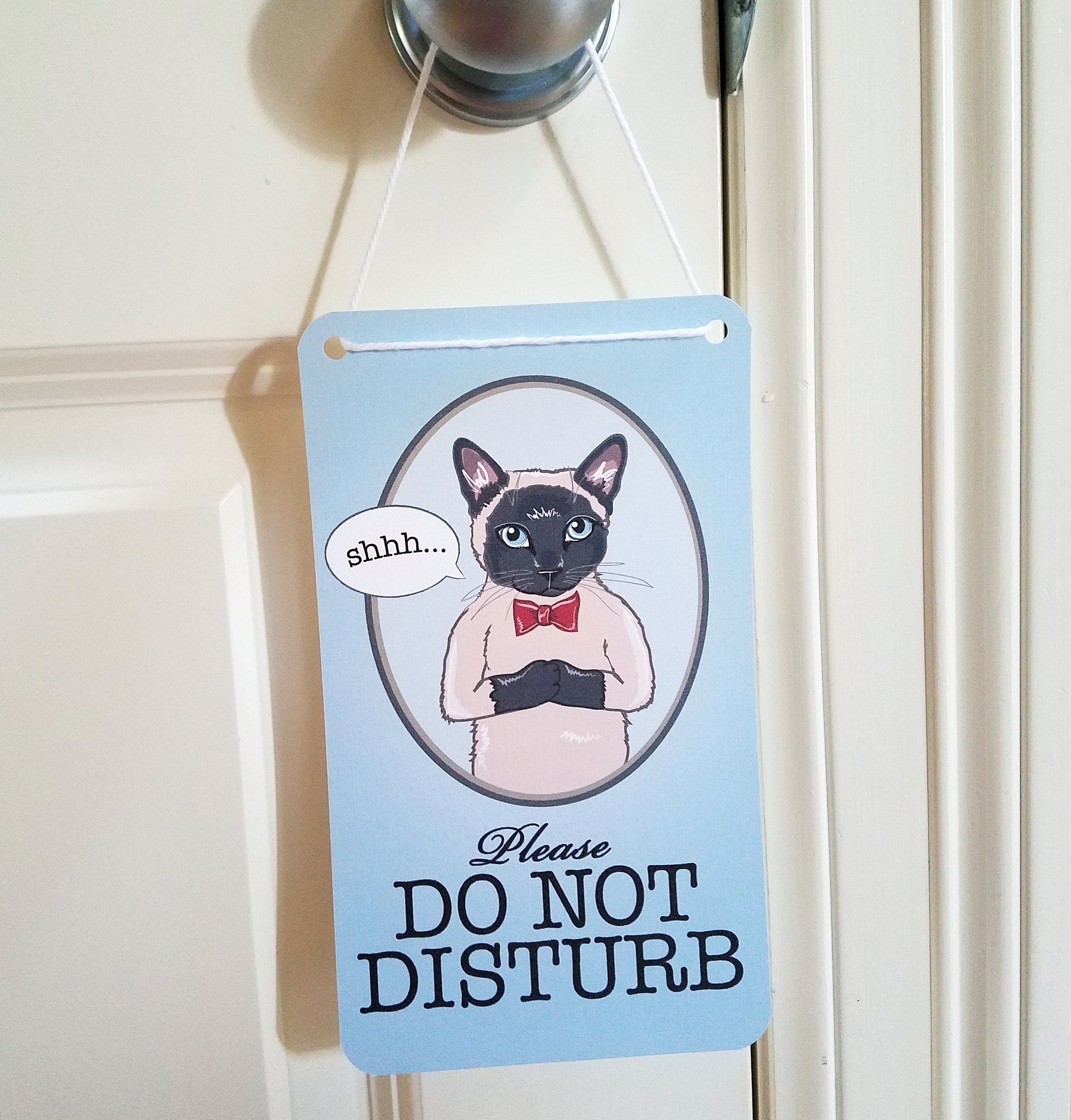 Siamese Cat Do Not Disturb Sign | Etsy