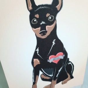 Custom Min Pin Tattoo Greeting Card - Etsy