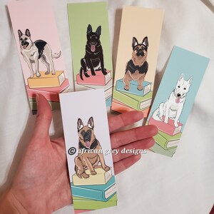 German Shepherd Bookmarks - Eco-friendly Set of 5 - Etsy