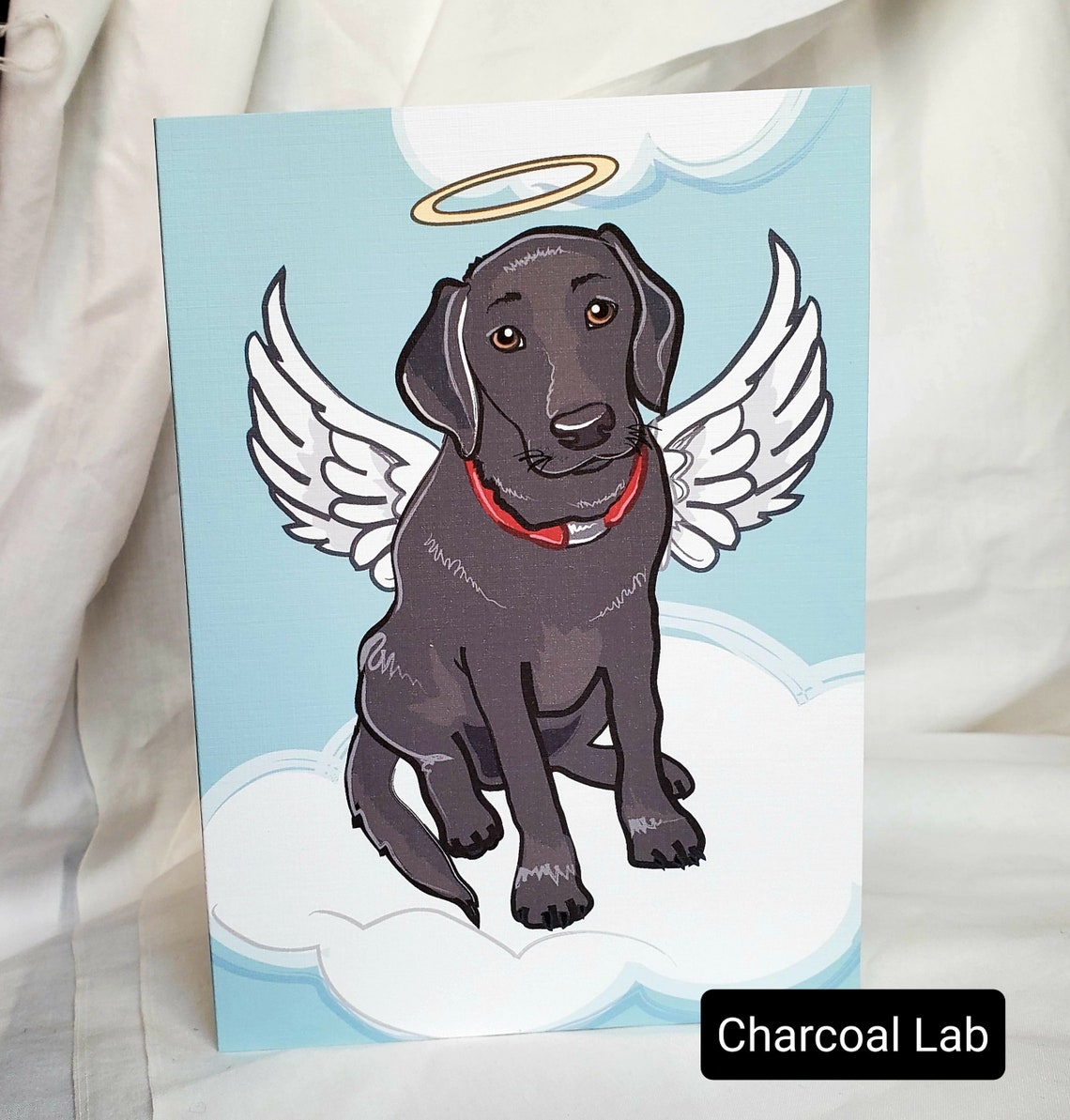 Angel Black Labrador Retriever Greeting Card Choose Your Fur | Etsy