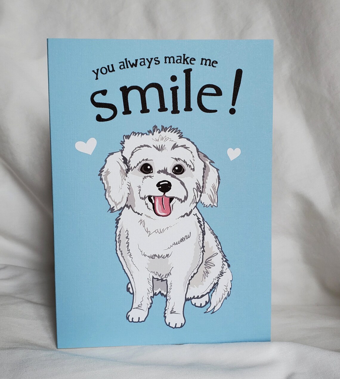 Smiling Maltese Greeting Card - Etsy