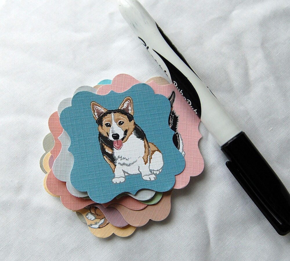 Corgi Die Cut Collection Eco-friendly Set of 12 | Etsy
