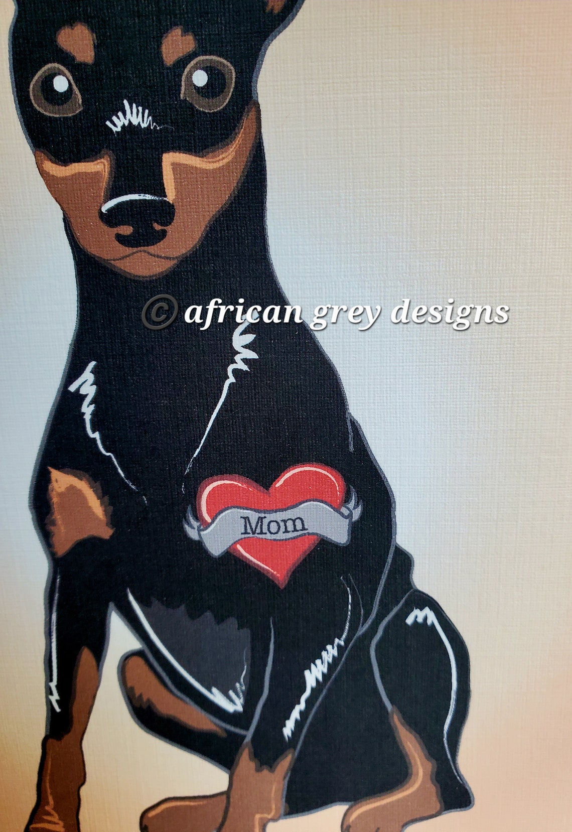 Custom Min Pin Tattoo Greeting Card - Etsy
