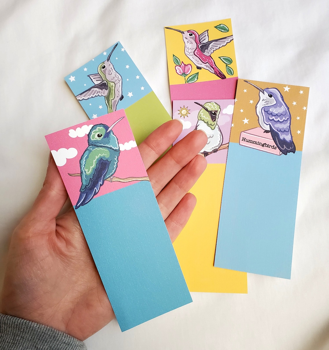 Hummingbird Bookmarks Two-toned Eco-friendly Set of 5 | Etsy