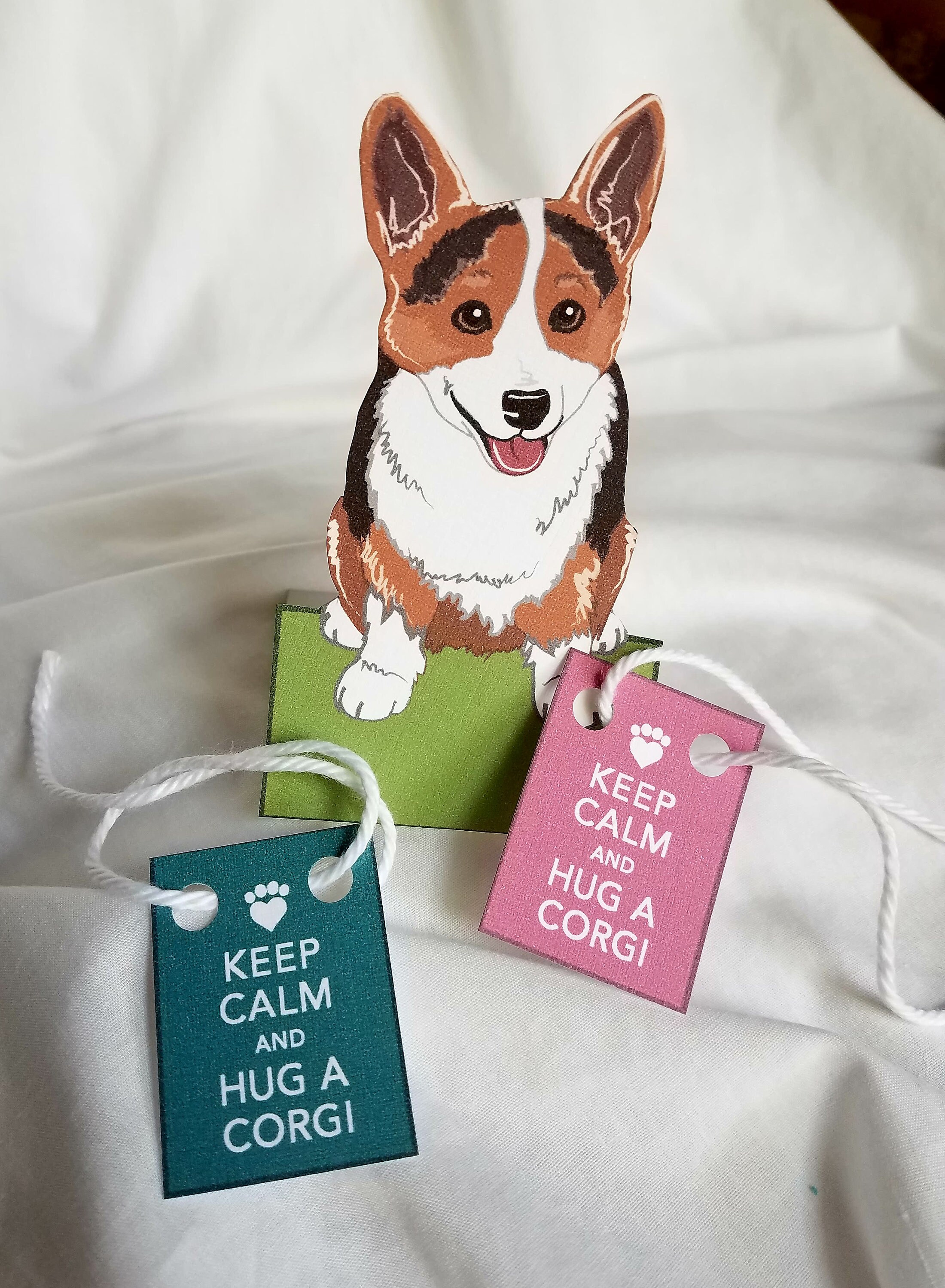Keep Calm Tricolor Corgi Desk Decor Paper Doll - Etsy