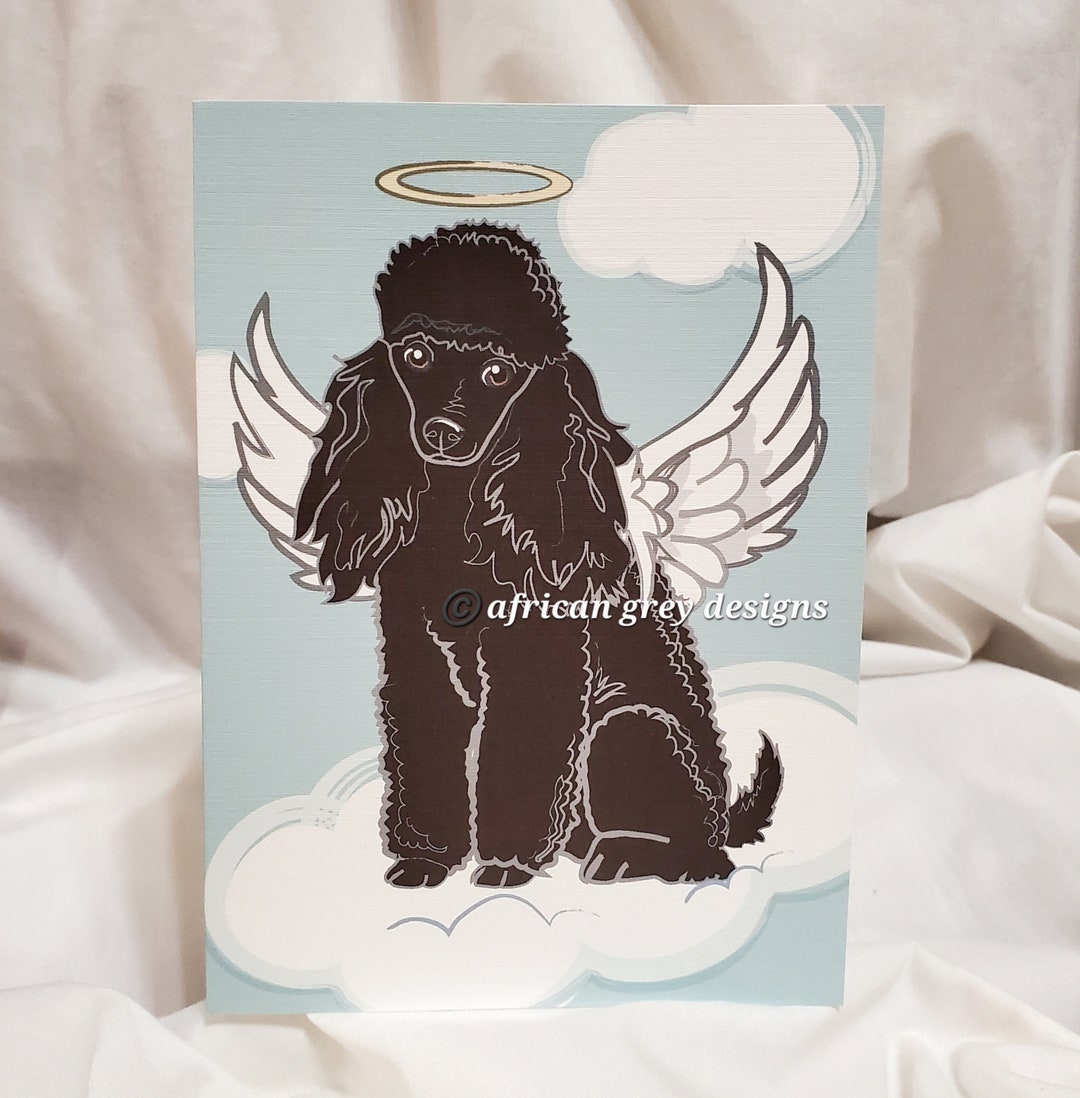 Angel Poodle Greeting Card - Etsy