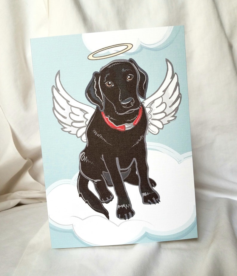 Angel Yellow Labrador Retriever Greeting Card | Etsy