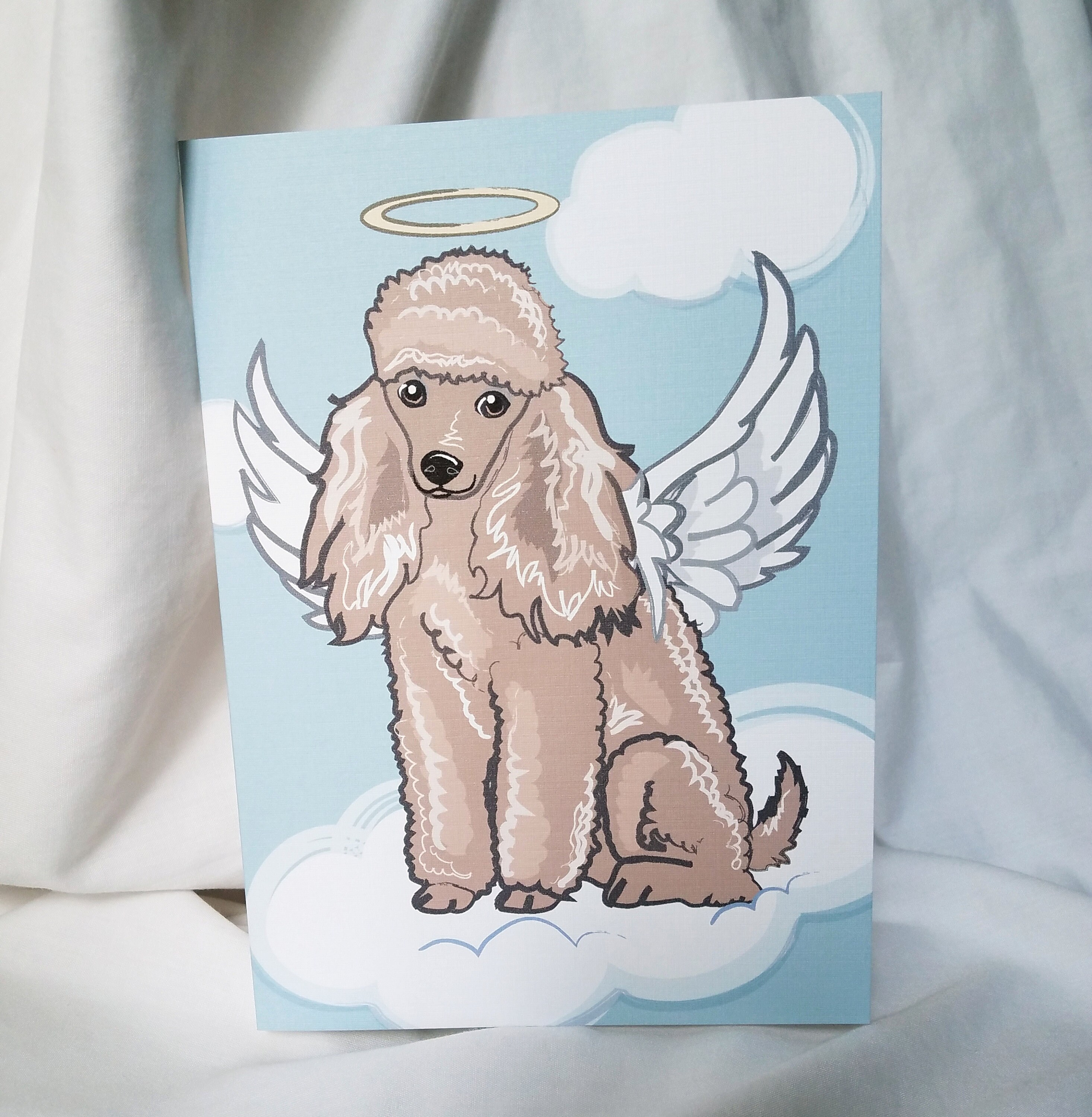 Angel Poodle Greeting Card Light Brown Fur | Etsy