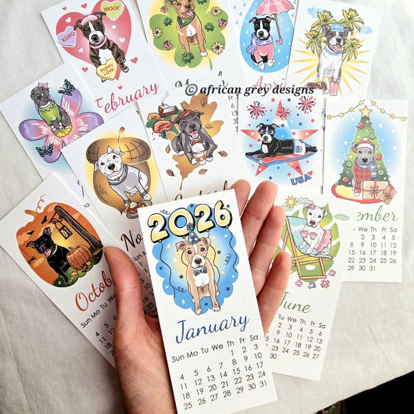 2026 Pit Bull Calendar - Etsy