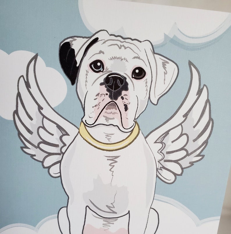 Angel Boxer Greeting Card White Boxer - Etsy Italia