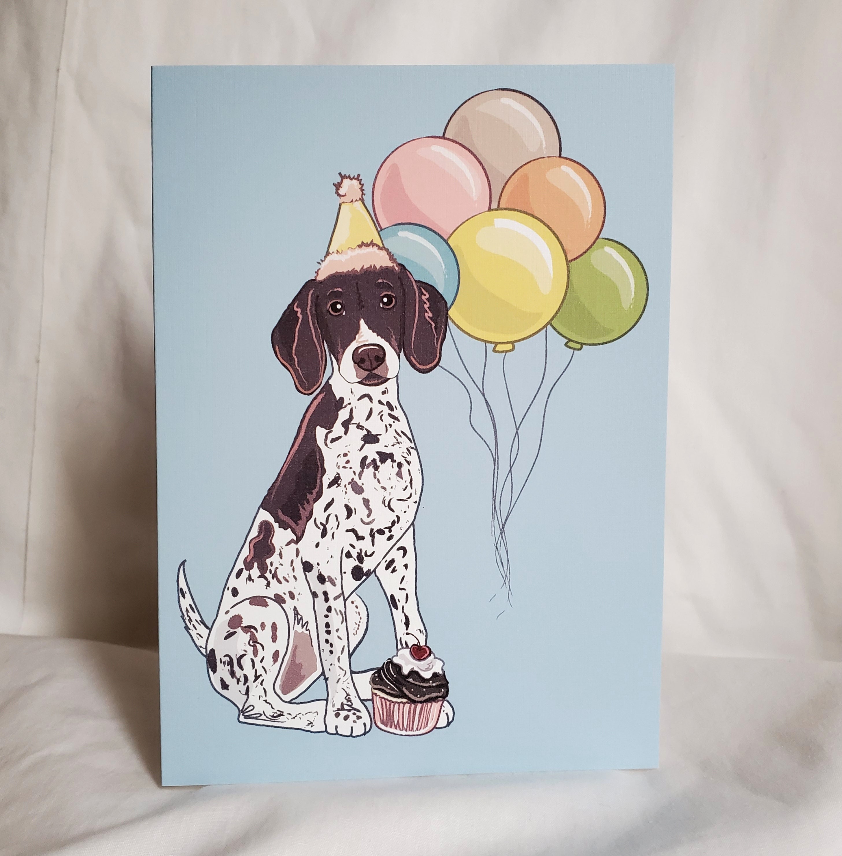 German Shorthaired Pointer 'n Balloons Greeting Card - Etsy