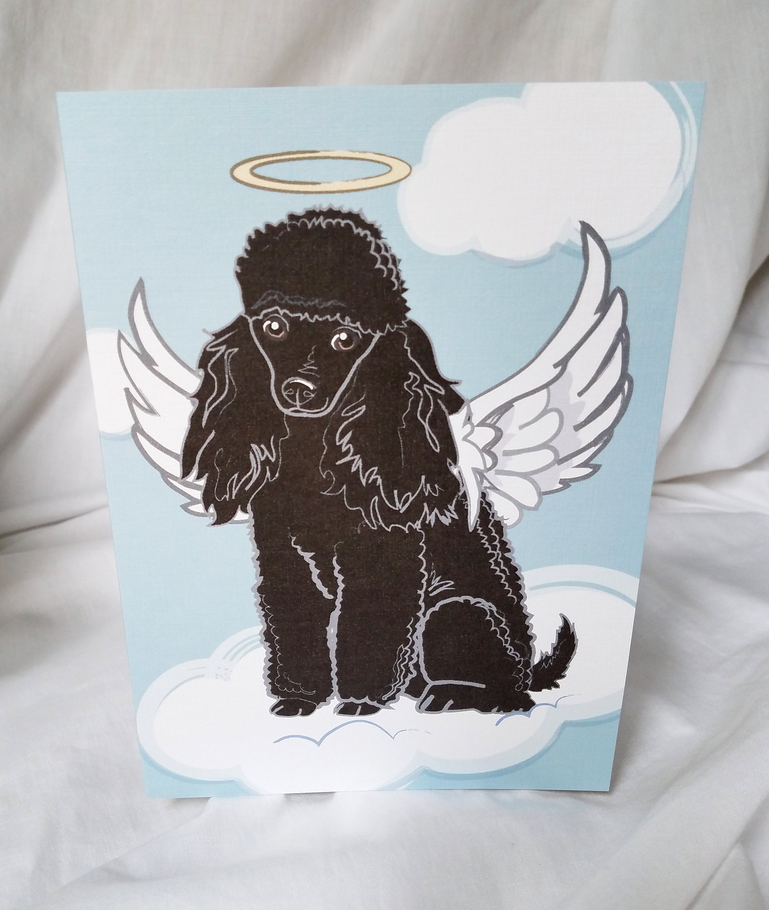 Angel Poodle Greeting Card | Etsy