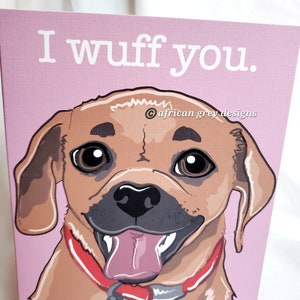 Puggle Wuff You Greeting Card - Etsy