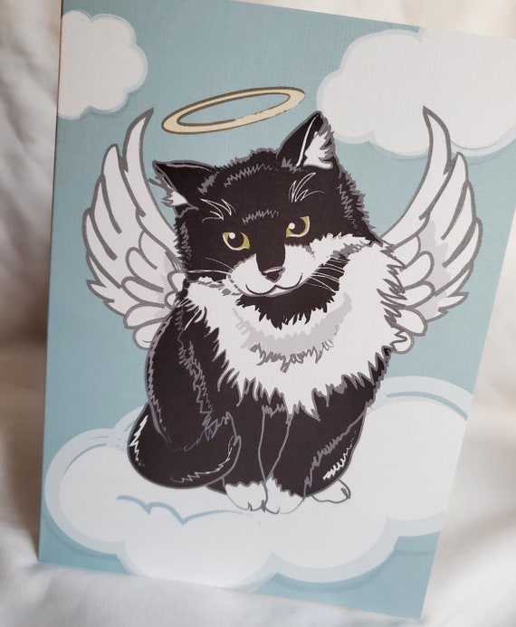 White Cat With Angel Wings