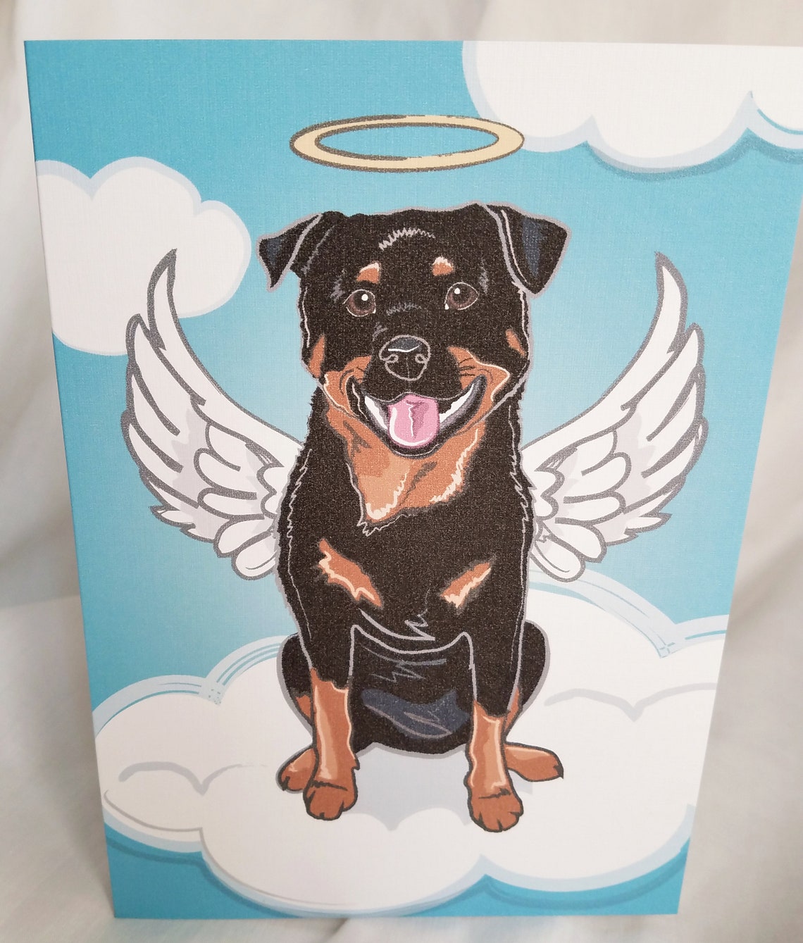 Angel Rottweiler Greeting Card | Etsy