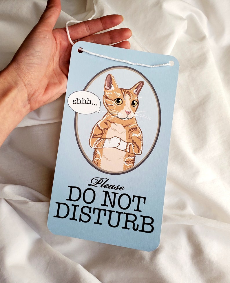 Orange Tabby Cat Do Not Disturb Sign | Etsy
