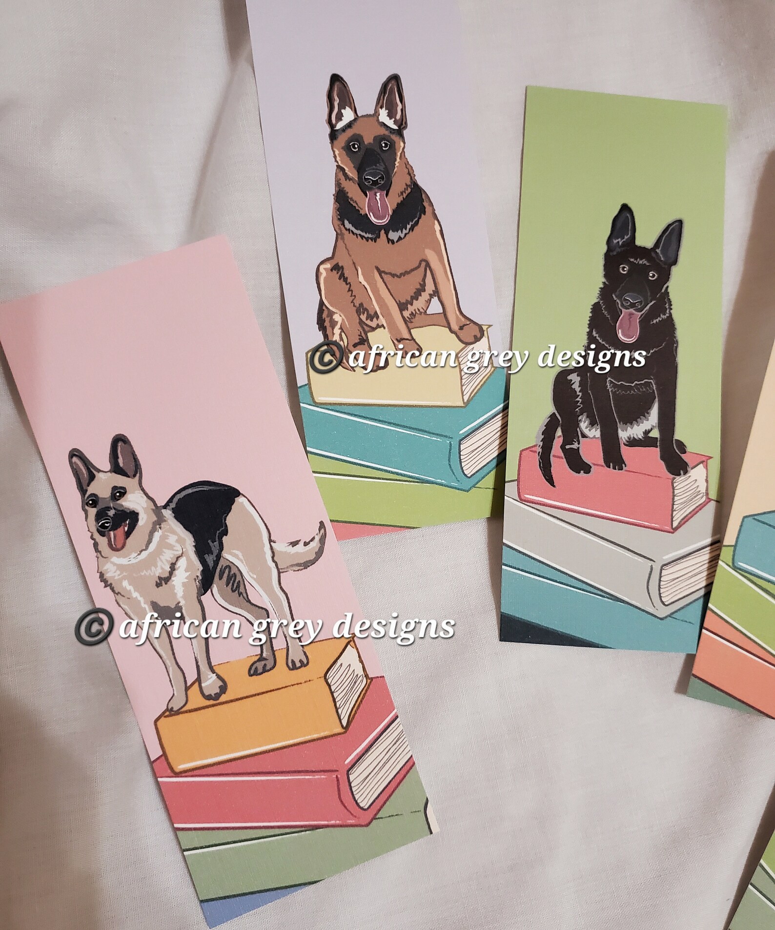 German Shepherd Bookmarks Eco-friendly Set of 5 - Etsy